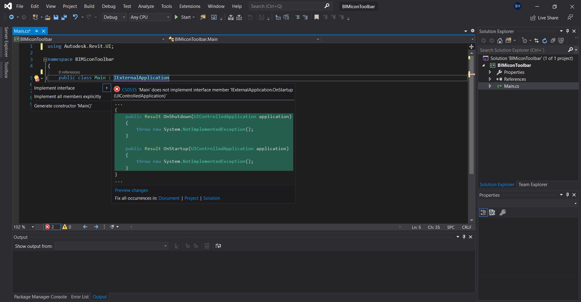 A comprehensive guide to creating a customized Revit tab in C# - BIMicon