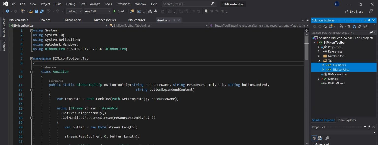 A comprehensive guide to creating a customized Revit tab in C# - BIMicon
