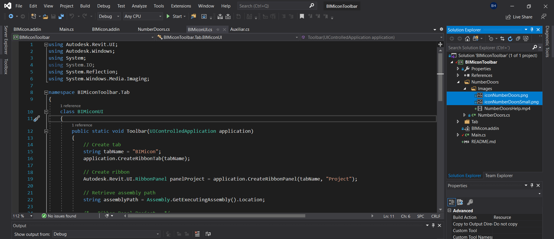 A comprehensive guide to creating a customized Revit tab in C# - BIMicon