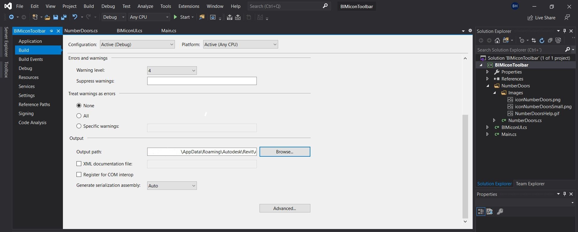 A comprehensive guide to creating a customized Revit tab in C# - BIMicon